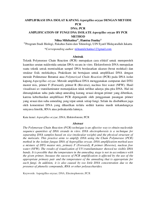 (DOC) Jurnal PCR Aspergilus oryzae.docx