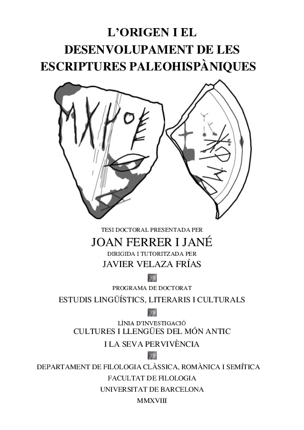 (PDF) L’origen i el desenvolupament de les escriptures paleohispàniques
