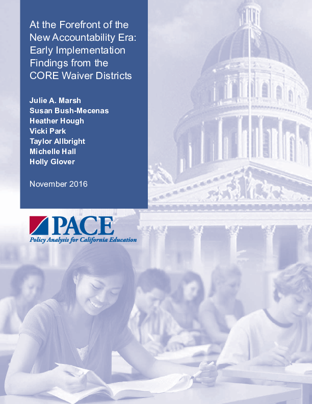 (PDF) At the Forefront of the New Accountability Era: Early ...