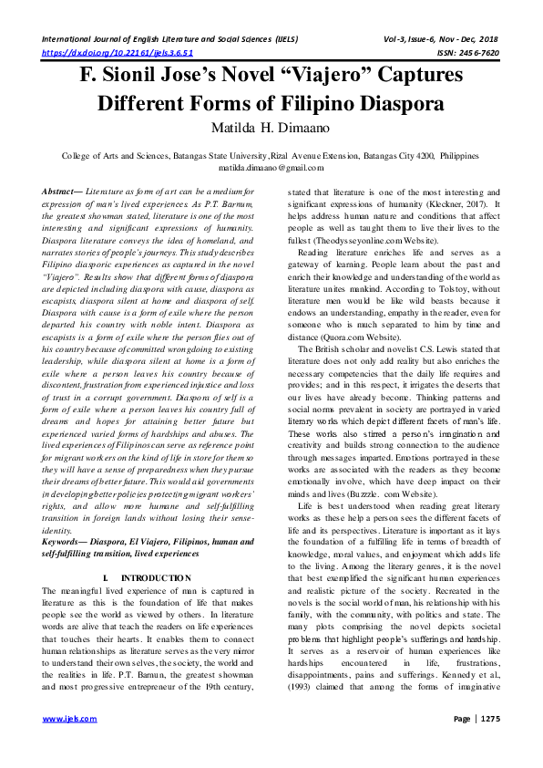 (PDF) Different Forms of Filipino Diaspora