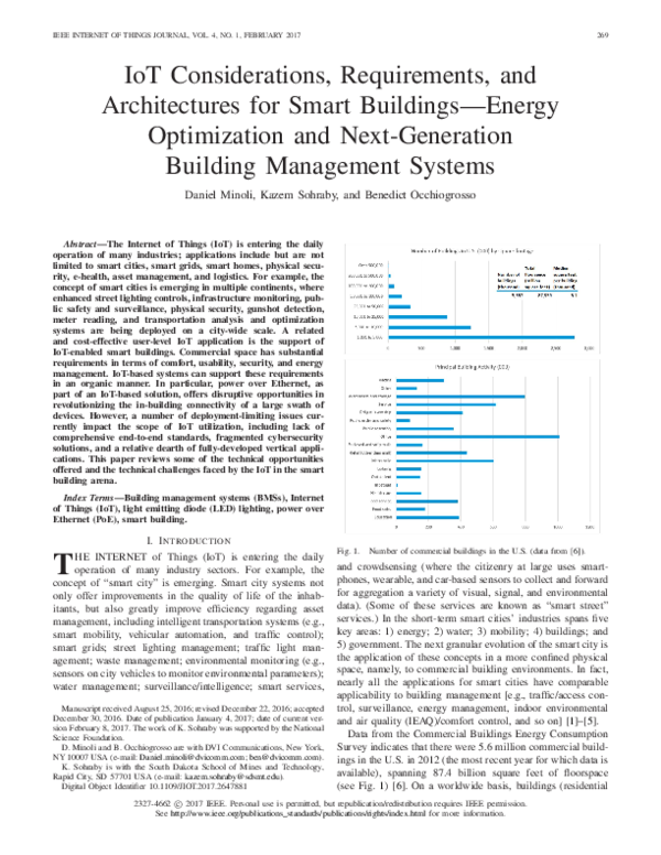 (PDF) IoT Considerations, Requirements, and Architectures for Smart ...
