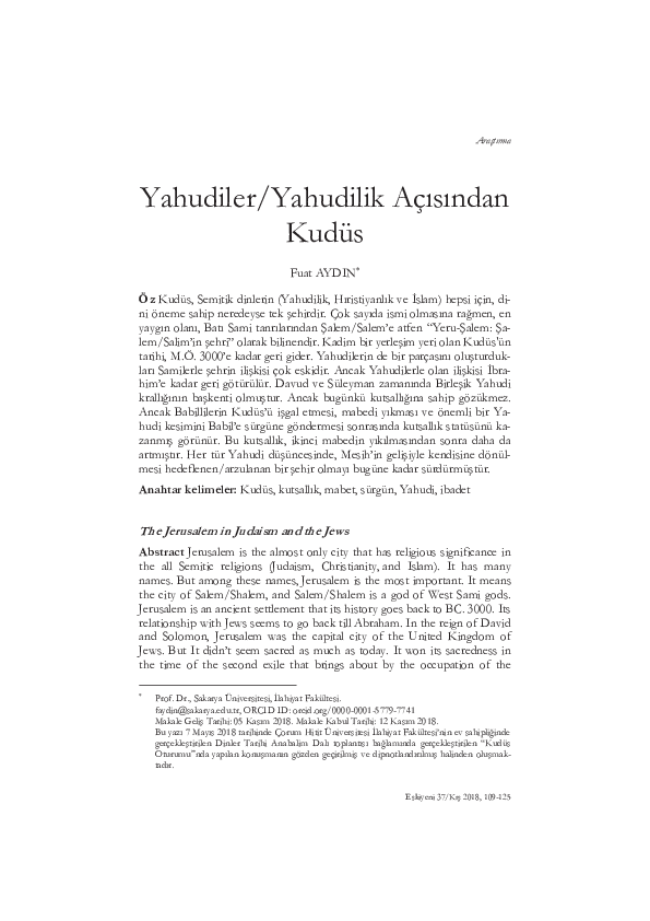 (PDF) Yahudiler:Yahudilik Açısından Kudüs.pdf