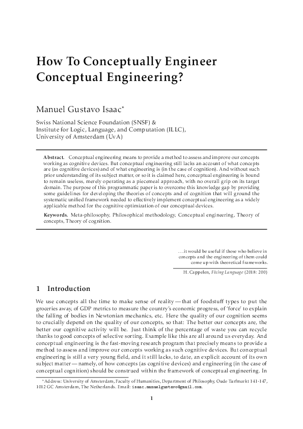 (PDF) [AOM] How To Conceptually Engineer Conceptual Engineering?