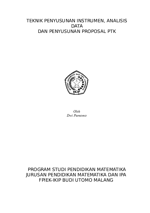 (DOC) TEKNIK PENYUSUNAN INSTRUMEN, ANALISIS DATA DAN PENYUSUNAN ...