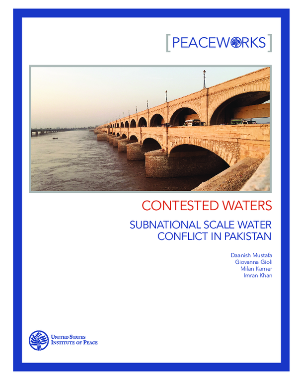 (PDF) Contested Waters: Subnational Scale Water Conflict in Pakistan