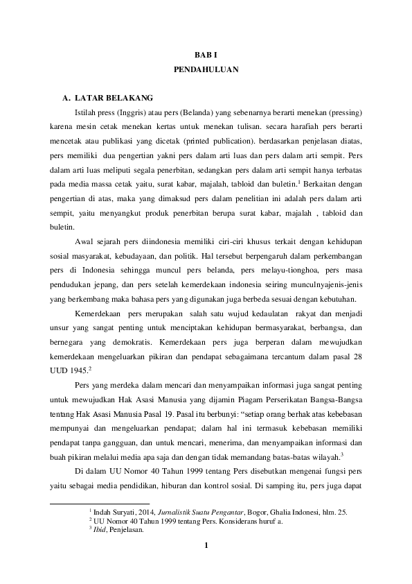 (DOC) KEBEBASAN PERS DIMASA ORDE BARU