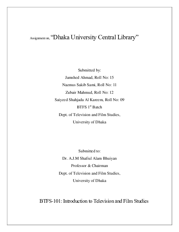 (PDF) Dhaka University Central Library : Books on Media and Communication