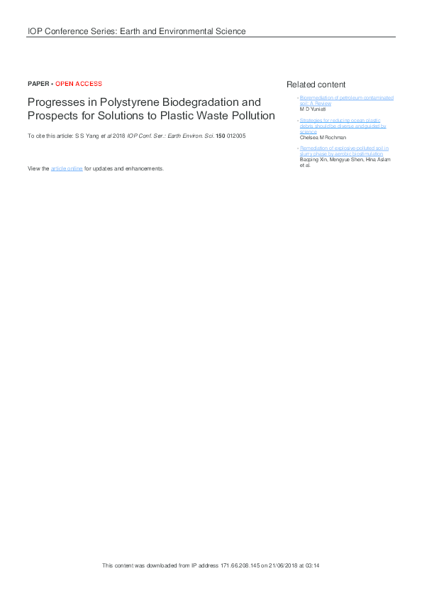 (PDF) IOP Conference Series: Earth and Environmental Science PAPER ...