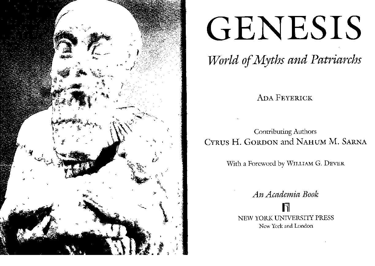 (PDF) Ada Feyerick, Cyrus H. Gordon, and Nahum M. Sarna, *Genesis ...