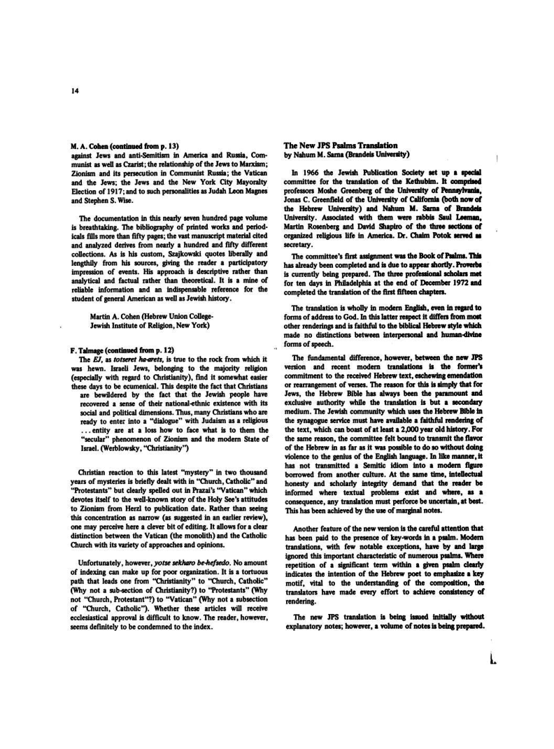 (PDF) Nahum M. Sarna, “The New JPS Psalms Translation,” AJS Newsletter ...