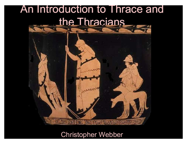 (PPT) An Introduction to Thrace and the Thracians