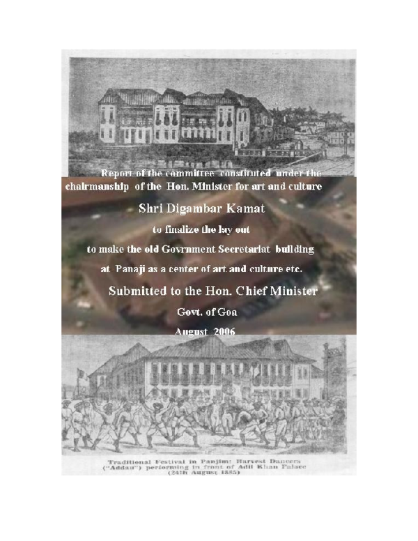 (PDF) Report of committee on reuse of Old secretariat building August ...