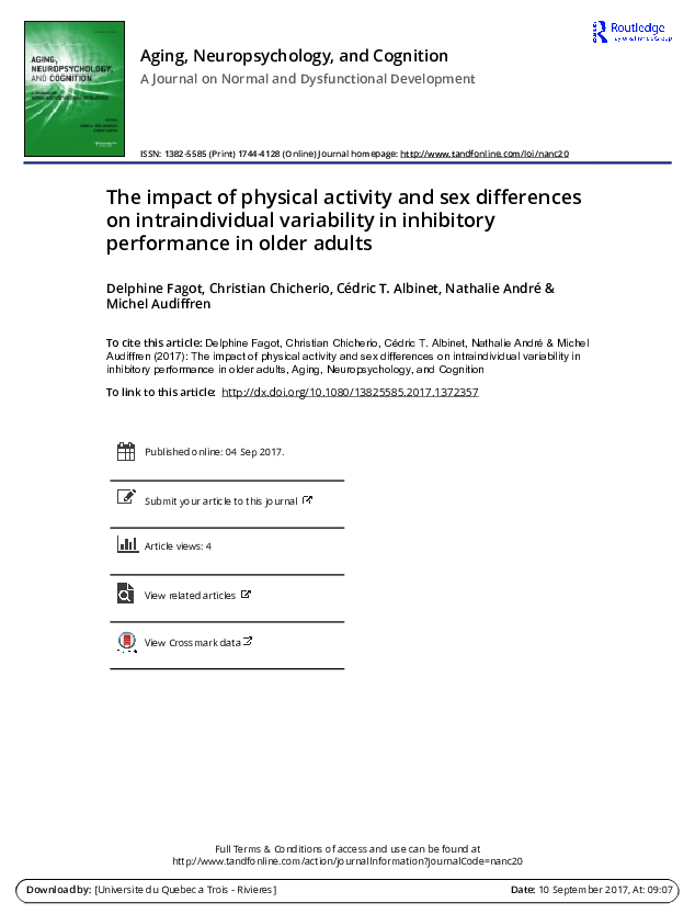 Pdf The Impact Of Physical Activity And Sex Differences On Intraindividual Variability In