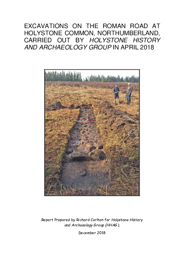 (PDF) EXCAVATIONS ON THE ROMAN ROAD AT HOLYSTONE COMMON, NORTHUMBERLAND ...