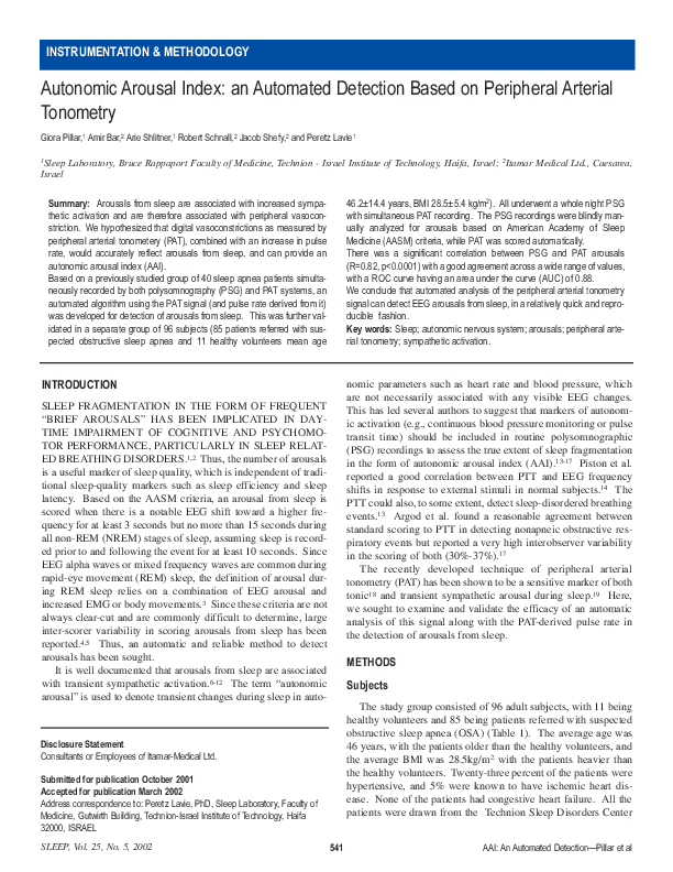 (PDF) Autonomic Arousal Index an Automated Detection Based on Peripheral Arterial.pdf