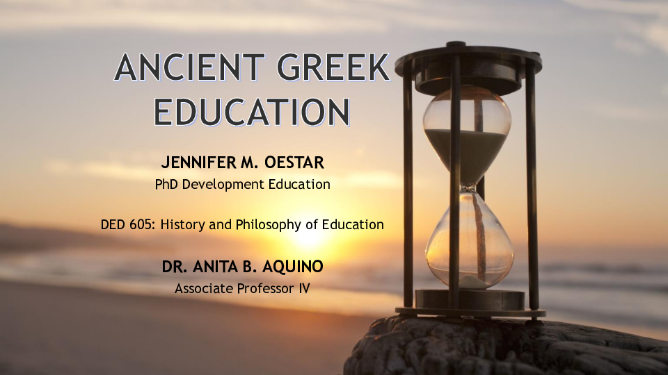 (PDF) Ancient Greek Education