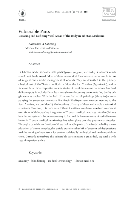 (PDF) Vulnerable Parts. Locating and Defining Vital Areas of the Body ...