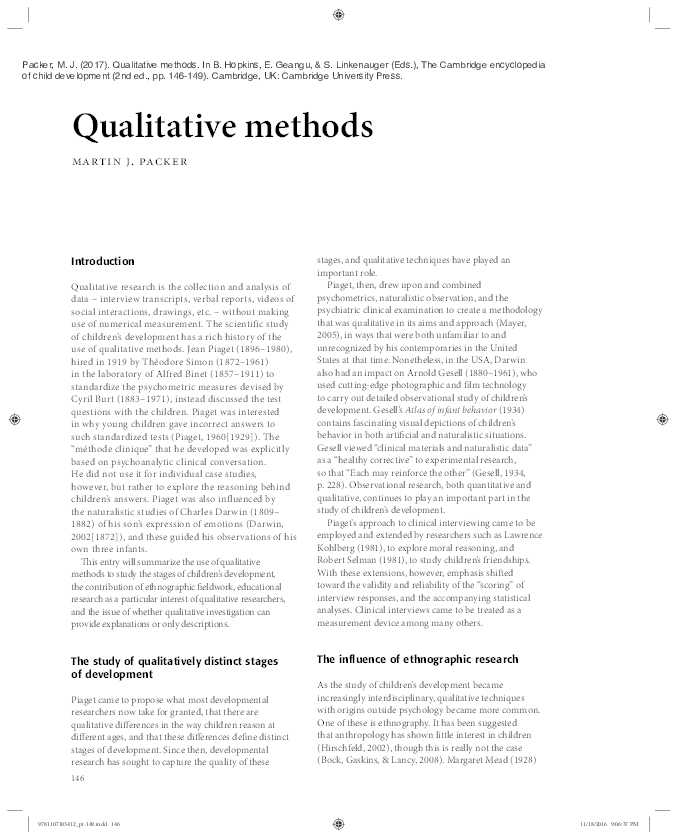 (PDF) Qualitative Methods