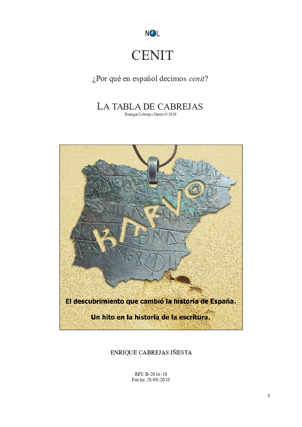 (PDF) CENIT ¿Por qué en español decimos cenit?