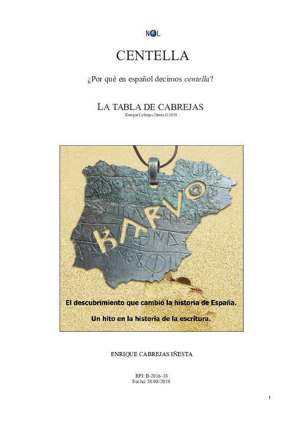(PDF) CENTELLA ¿Por qué en español decimos centella?