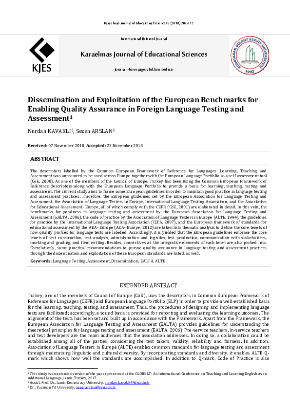 (PDF) Dissemination and Exploitation of the European Benchmarks for ...