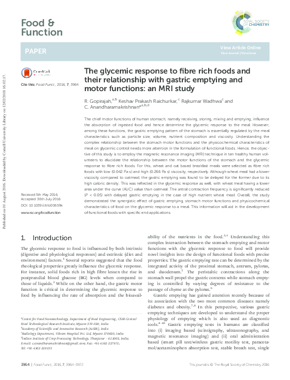 (PDF) Food & Function PAPER The glycemic response to fibre rich foods ...