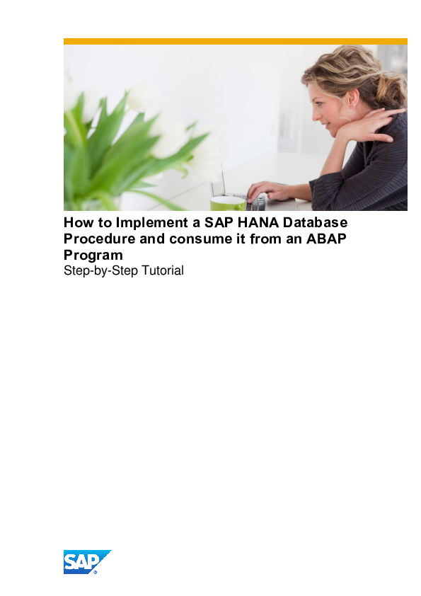 (PDF) How to Implement a SAP HANA Database Procedure and consume it from an ABAP Program Step-by ...