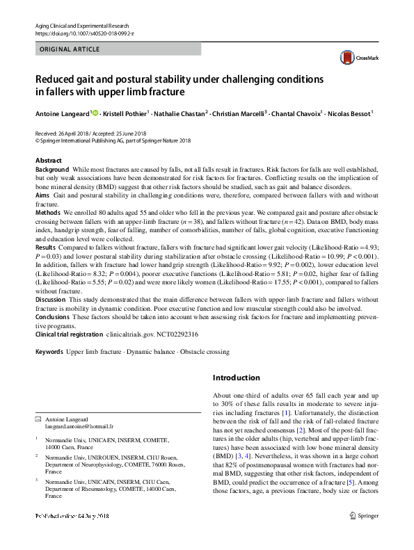 (PDF) Reduced gait and postural stability under challenging conditions ...