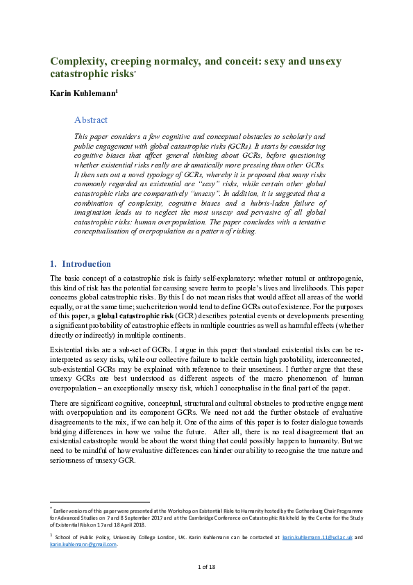 (PDF) Complexity, creeping normalcy, and conceit: sexy and unsexy ...