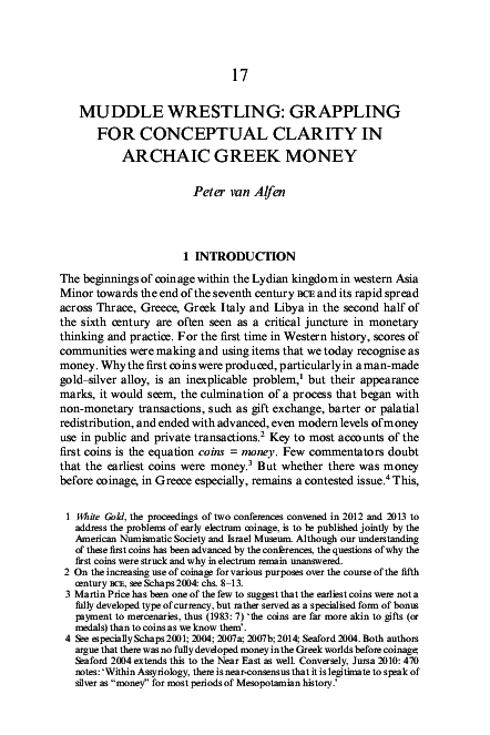 (PDF) Muddle wrestling: grappling for conceptual clarity in archaic ...