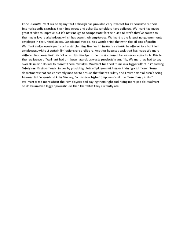 (DOC) Conclusion Walmart