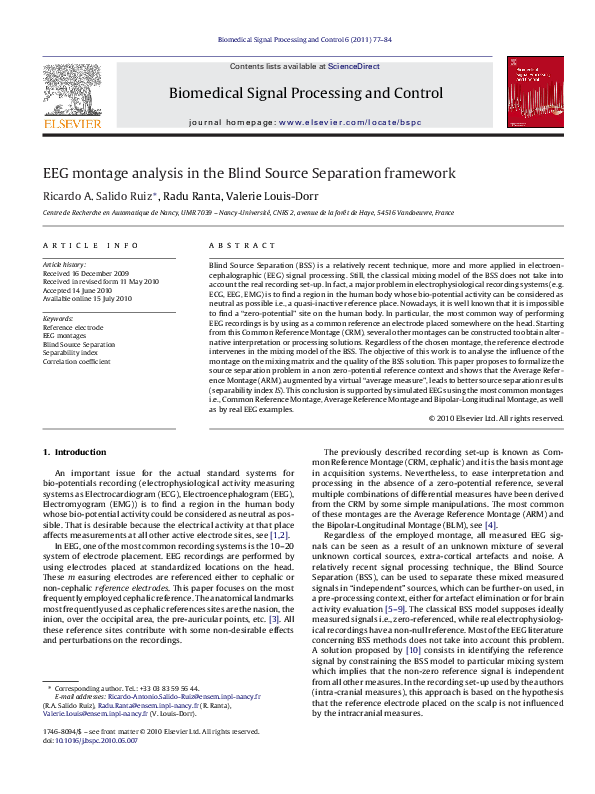 (PDF) EEG montage analysis in the Blind Source Separation framework | Radu Ranta - Academia.edu