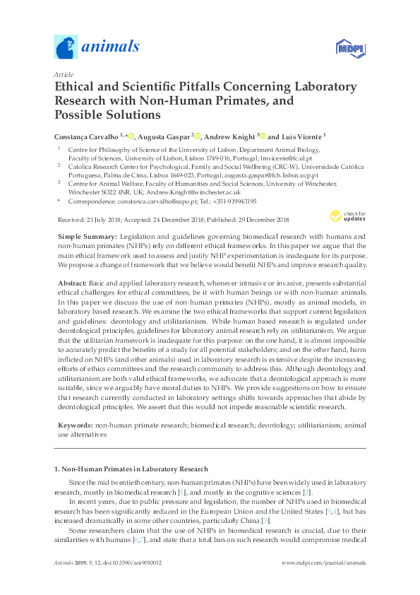 (PDF) Ethical and Scientific Pitfalls Concerning Laboratory Research ...