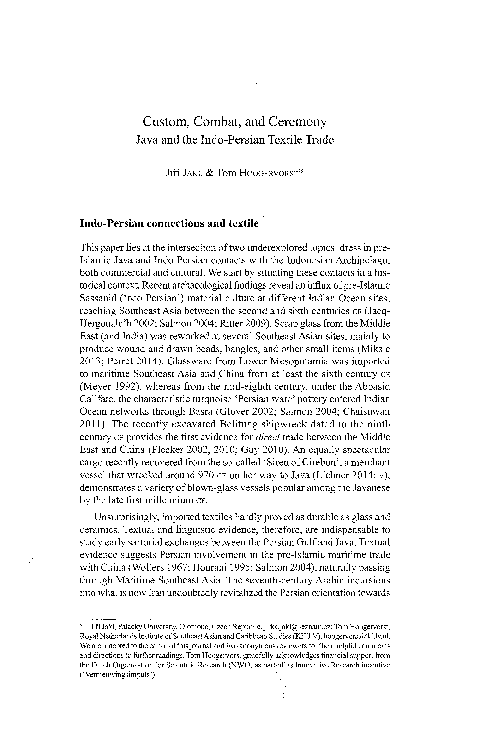 (PDF) Jákl, Jiří & Tom Hoogervorst (2017), ‘Custom, combat, and ...