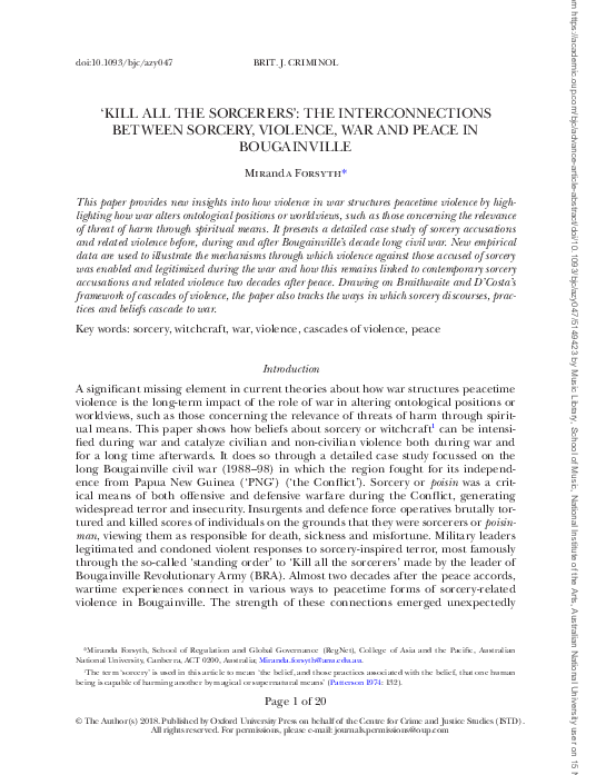 (PDF) ‘Kill all the Sorcerers’: The Interconnections between Sorcery ...