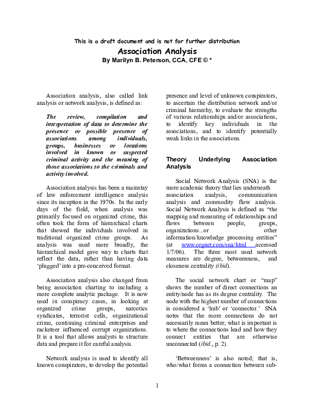 (DOC) Association Analysis
