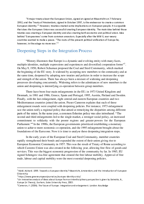 (PDF) Identity issue in the EU by considering the deepening steps in ...