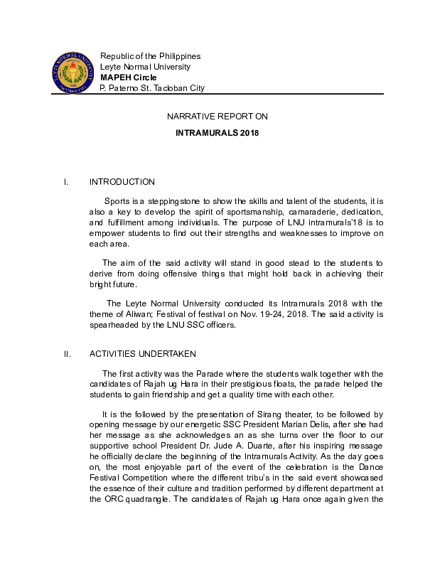 (DOC) INTRAMURALS 2018