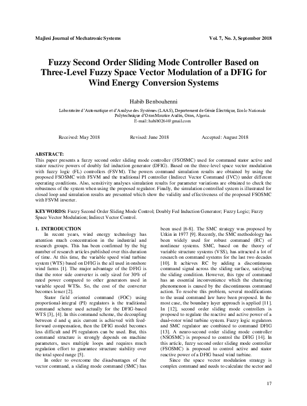 Pdf Fuzzy Second Order Sliding Mode Controller Based On Three Level