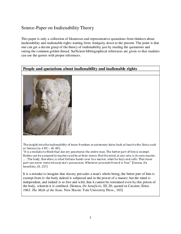 (PDF) Source-Paper on Inalienability Theory