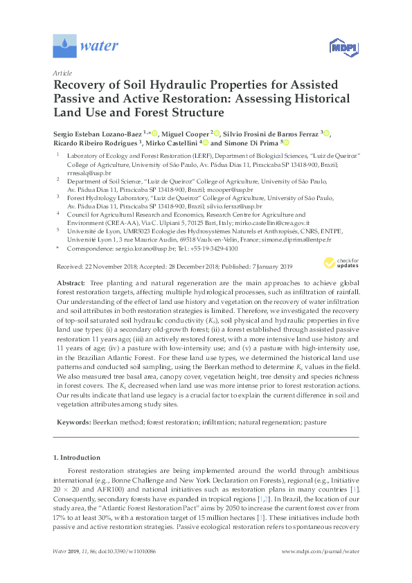 (PDF) Recovery of Soil Hydraulic Properties for Assisted Passive and ...
