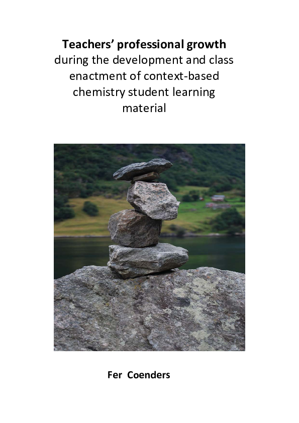 (PDF) Teachers' professional growth during the development and class ...