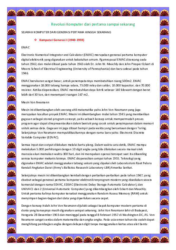 (DOC) Revolusi Komputer dari pertama sampai sekarang SEJARAH KOMPUTER ...