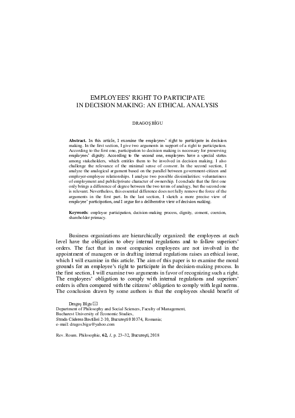 (PDF) Employee Right to Participate in Decision Making.pdf