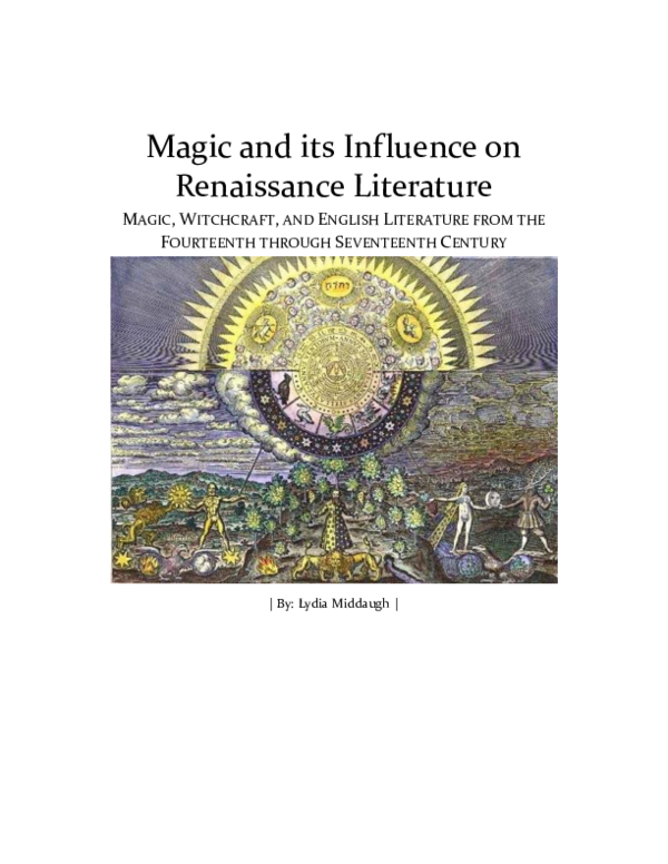 (DOC) Magic and its Influence on Renaissance Literature: Magic ...