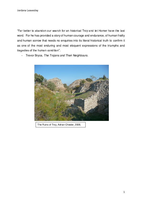 (PDF) The archaeological remains of the various cities of Troy and how ...