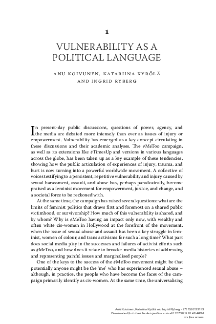 (PDF) Vulnerability as a political language