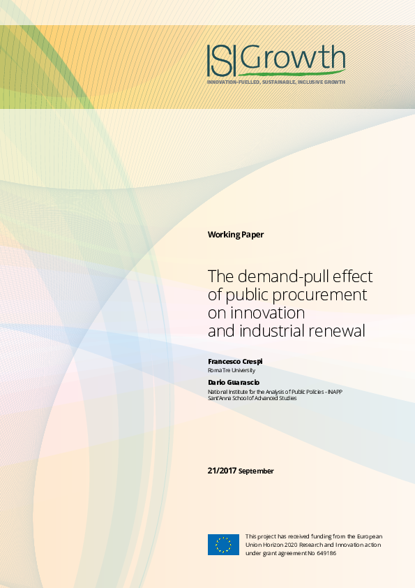(PDF) The demand-pull effect of public procurement on innovation and ...