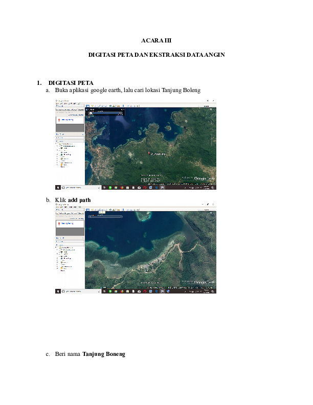 (DOC) DIGITASI PETA DAN EKSTRAKSI DATA ANGIN