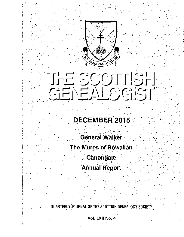 (PDF) The Mures of Rowallan: the ancestry of Elizabeth Mure TSG LXII(4 ...